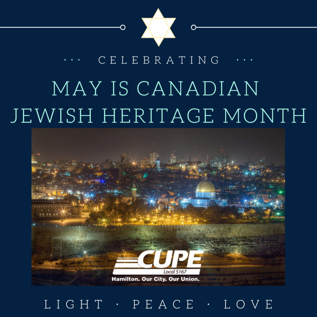 Canadian Jewish Heritage Month - CUPE Local 5167