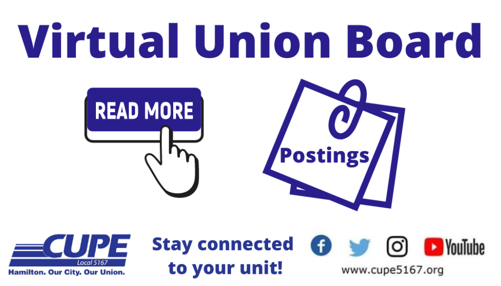 Hamilton. Our City. Our Union. - CUPE 5167