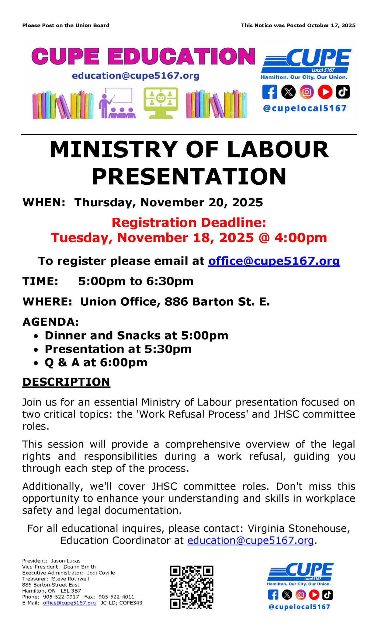 MOL Presentation - CUPE Local 5167